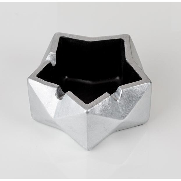 Scrumiera 3D in forma de stea, Herum®, Argintiu, 10 x 5 cm - eMAG.ro