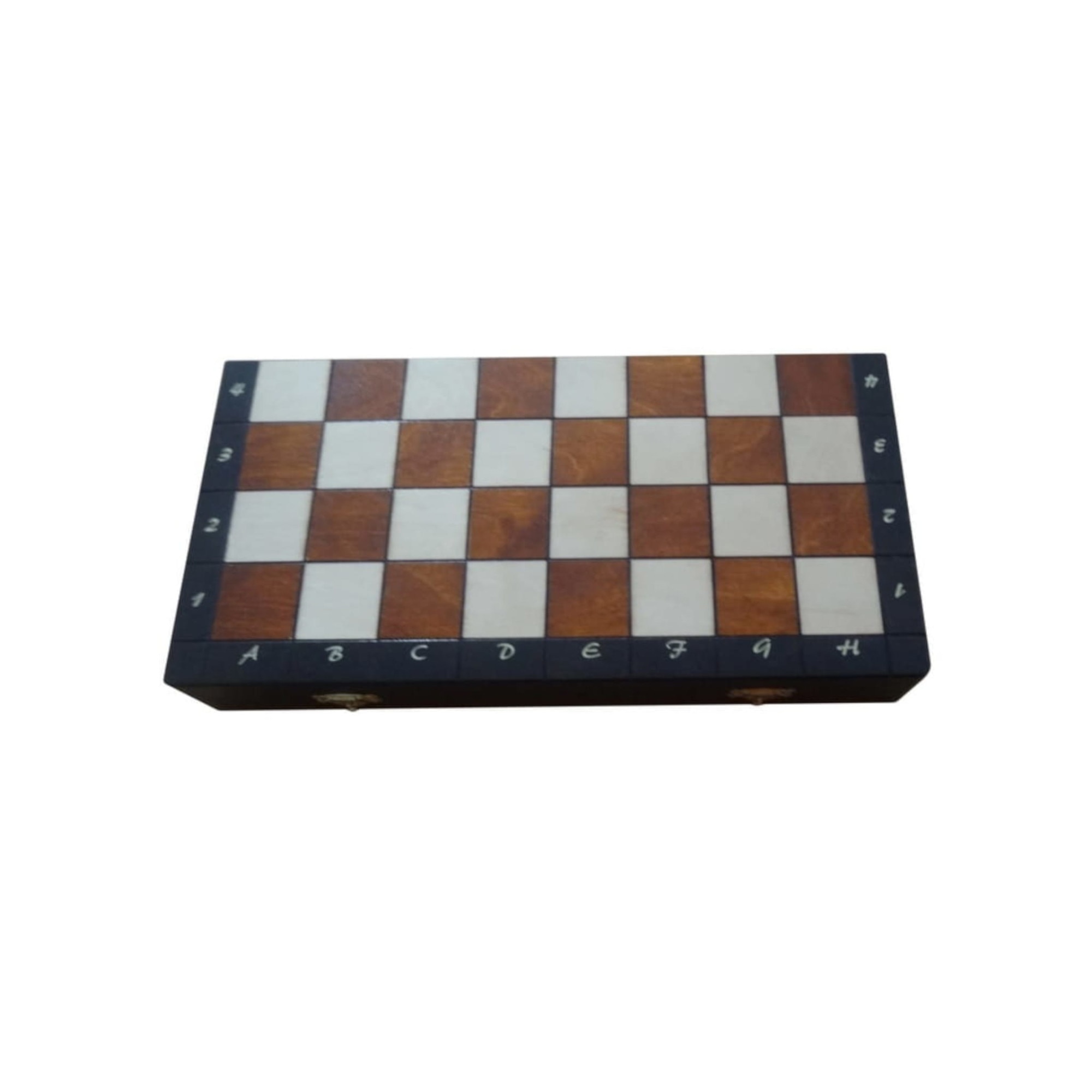 Set sah, Lemn, 350x350 mm, Bej/Maro - eMAG.ro