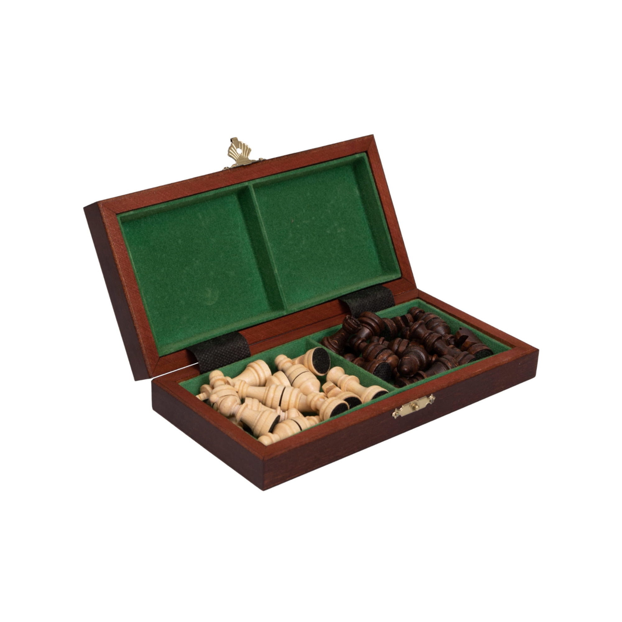 Set sah, Lemn, 200x200 mm, Bej/Maro - eMAG.ro