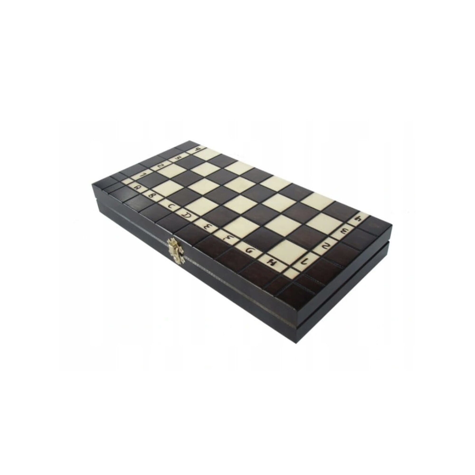 Set sah, Lemn, 355x175x25 mm, Bej/Maro - eMAG.ro