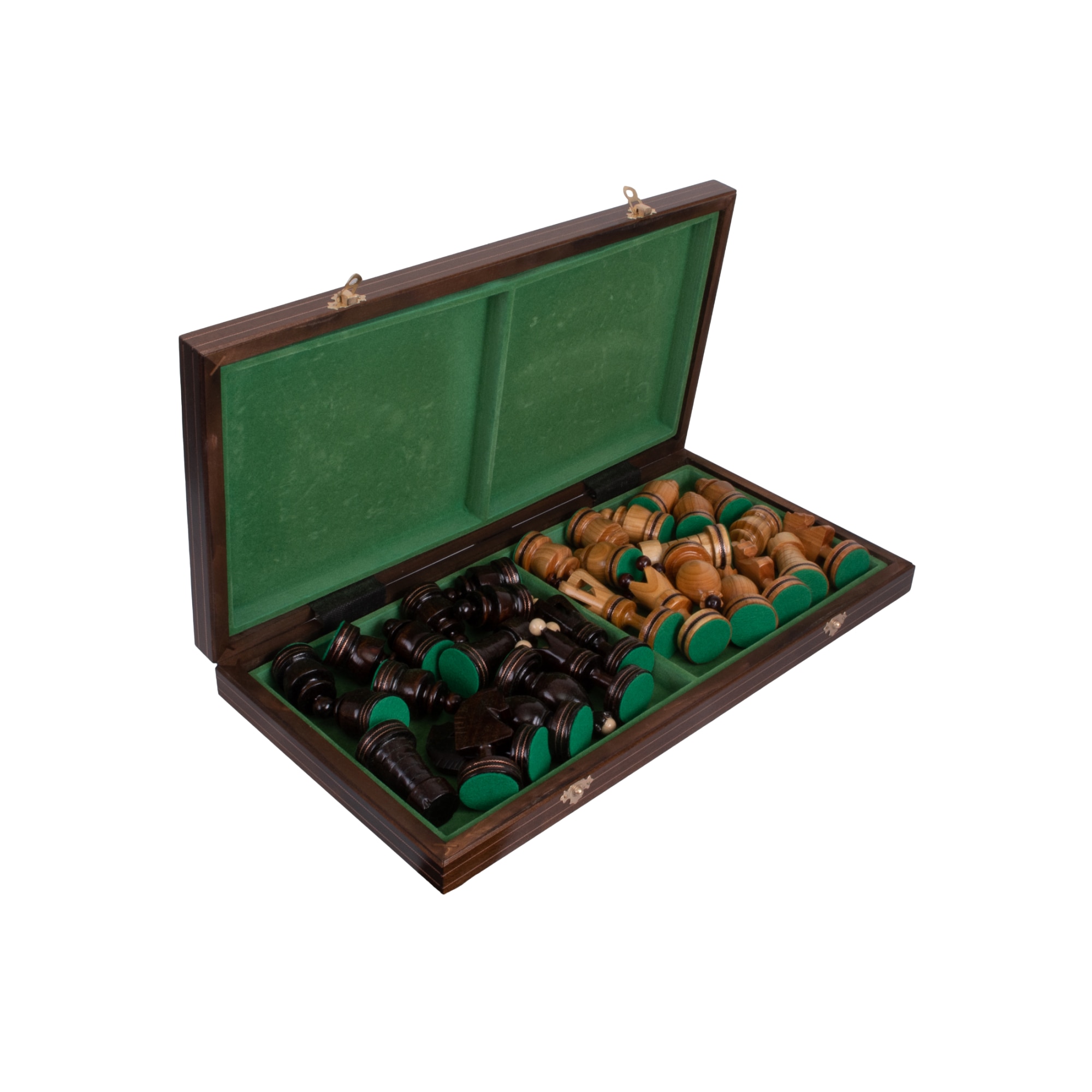 Set sah, Lemn, 500x500x30 mm, Bej/Maro - eMAG.ro