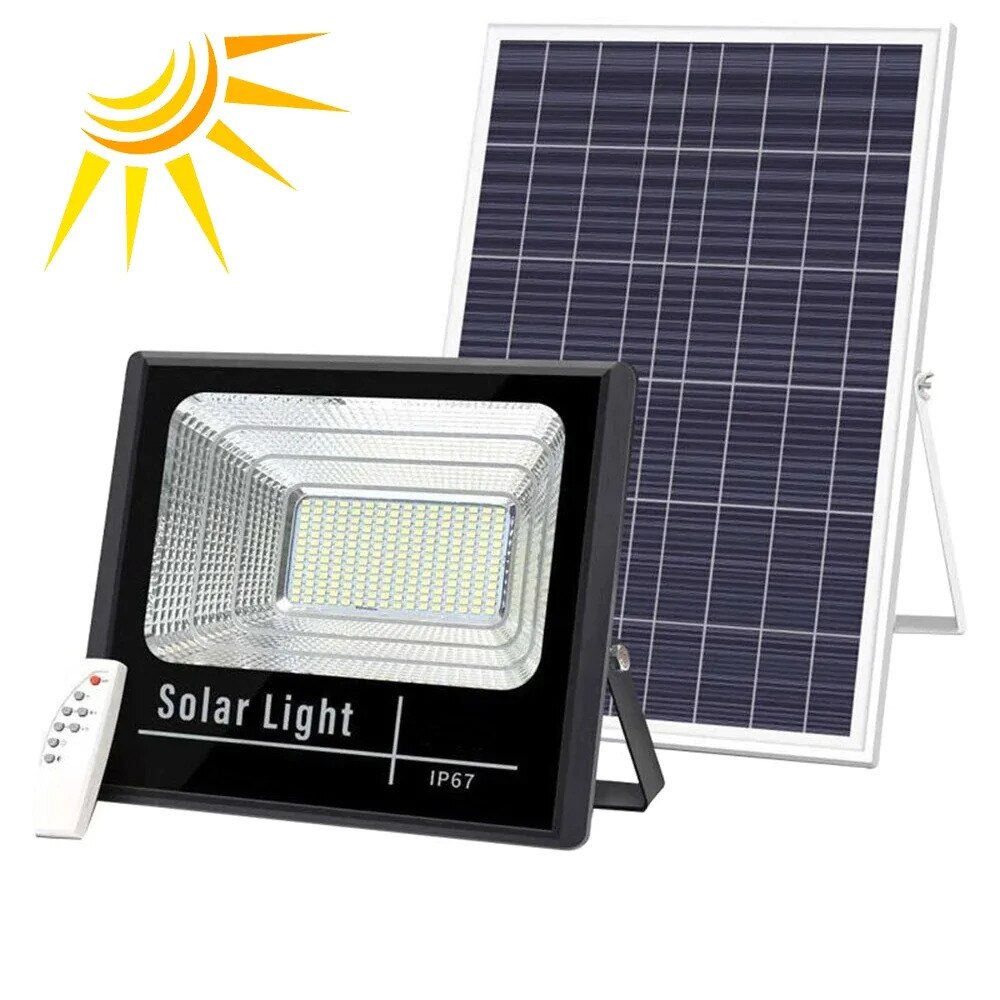 Panou solar cu proiector 50W si telecomanda, iKlassQeer® - eMAG.ro