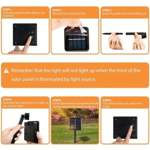 Led fényfüzér napelemes töltéssel led rózsák, 8 mód, 200 led, 22m, Ip44, hideg - eMAG.hu