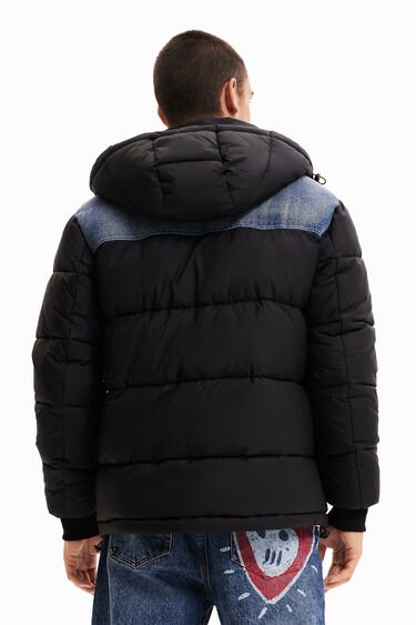 Geaca cu model denim, Desigual, Regular fit, Negru, Marime XXL - eMAG.ro