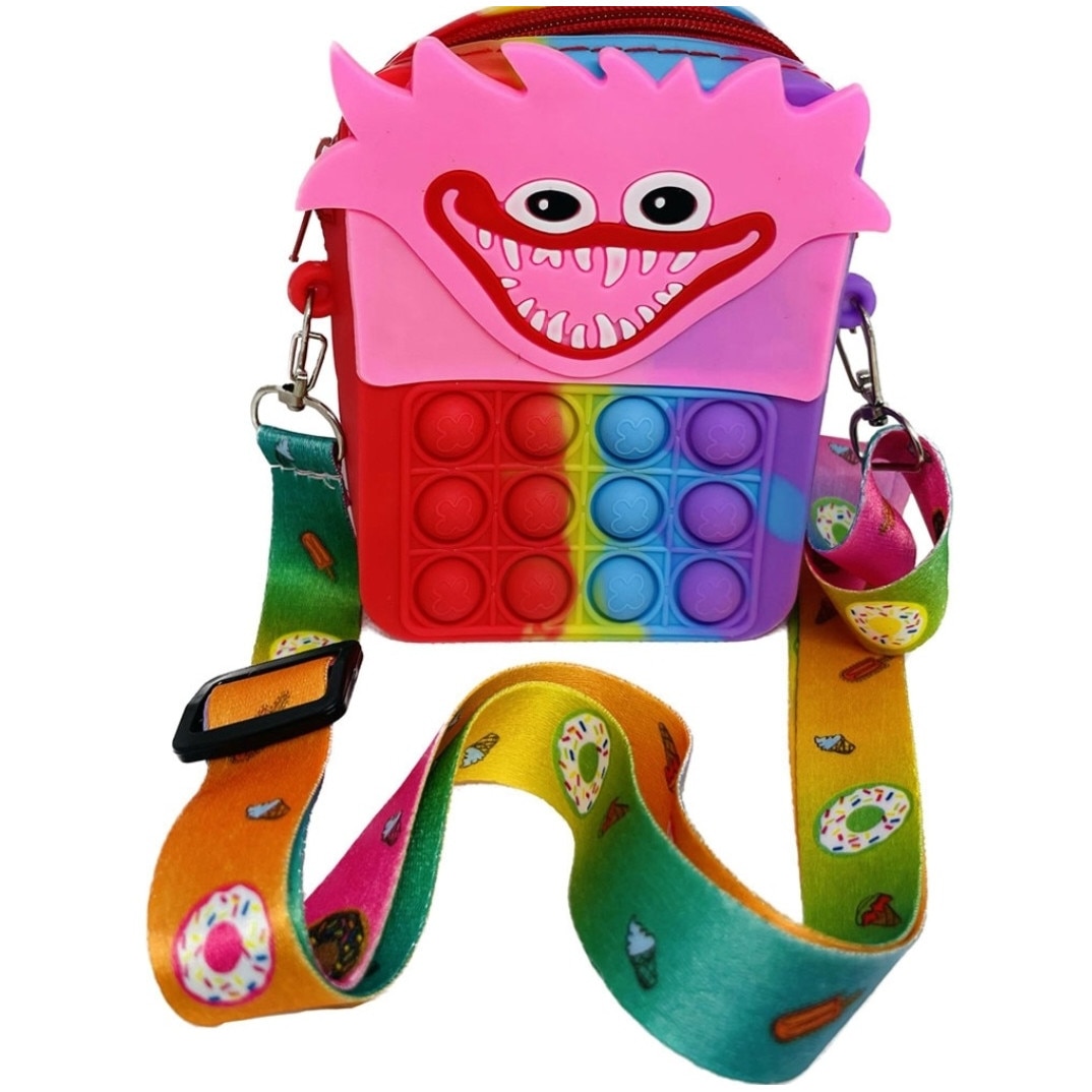 Geanta Pop It Poppy Playtime - Huggy Wuggy, Roz, 12 cm - eMAG.ro