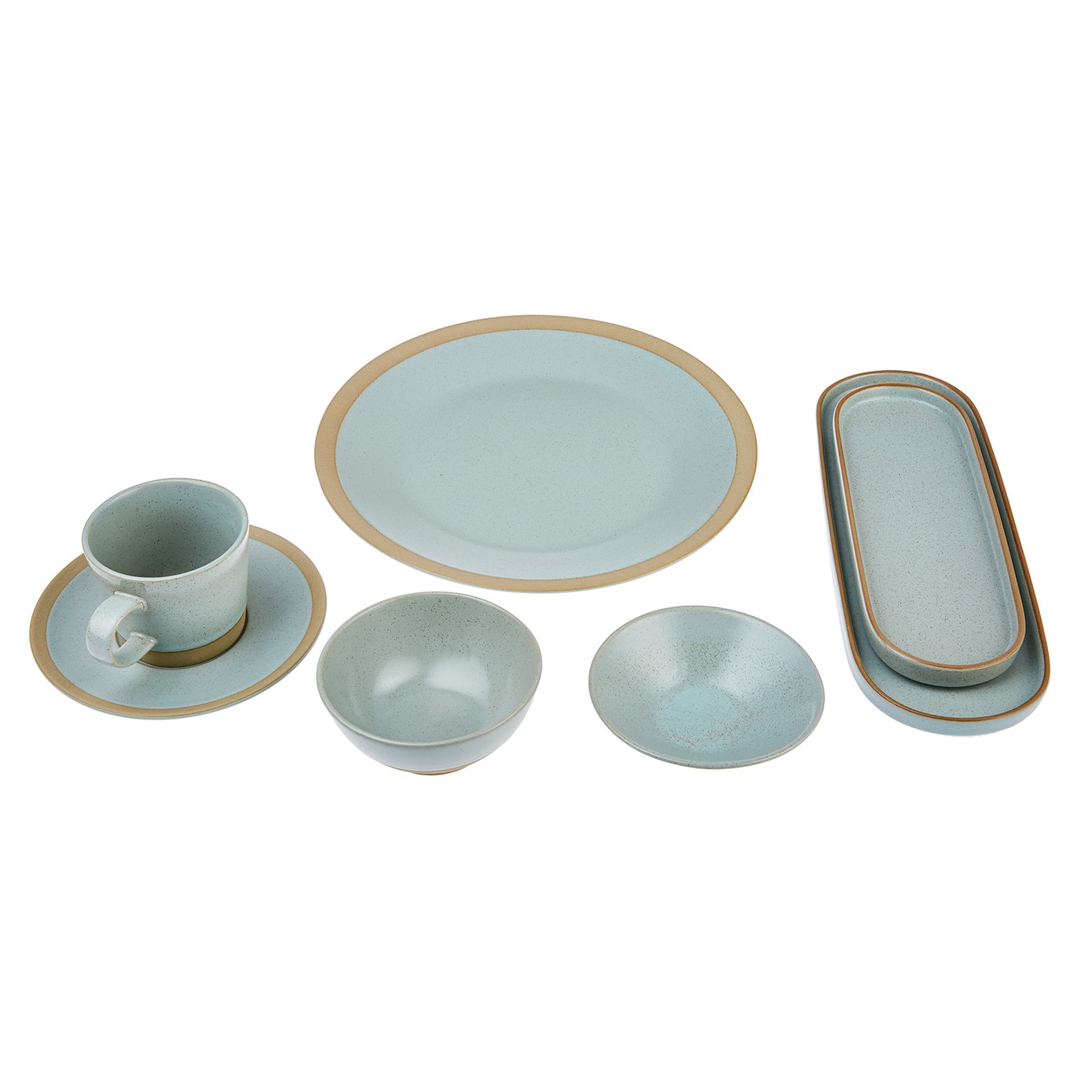 Set 32 piese vesela pentru 6 persoane Rochelle, Karaca, Ceramica, Verde ...