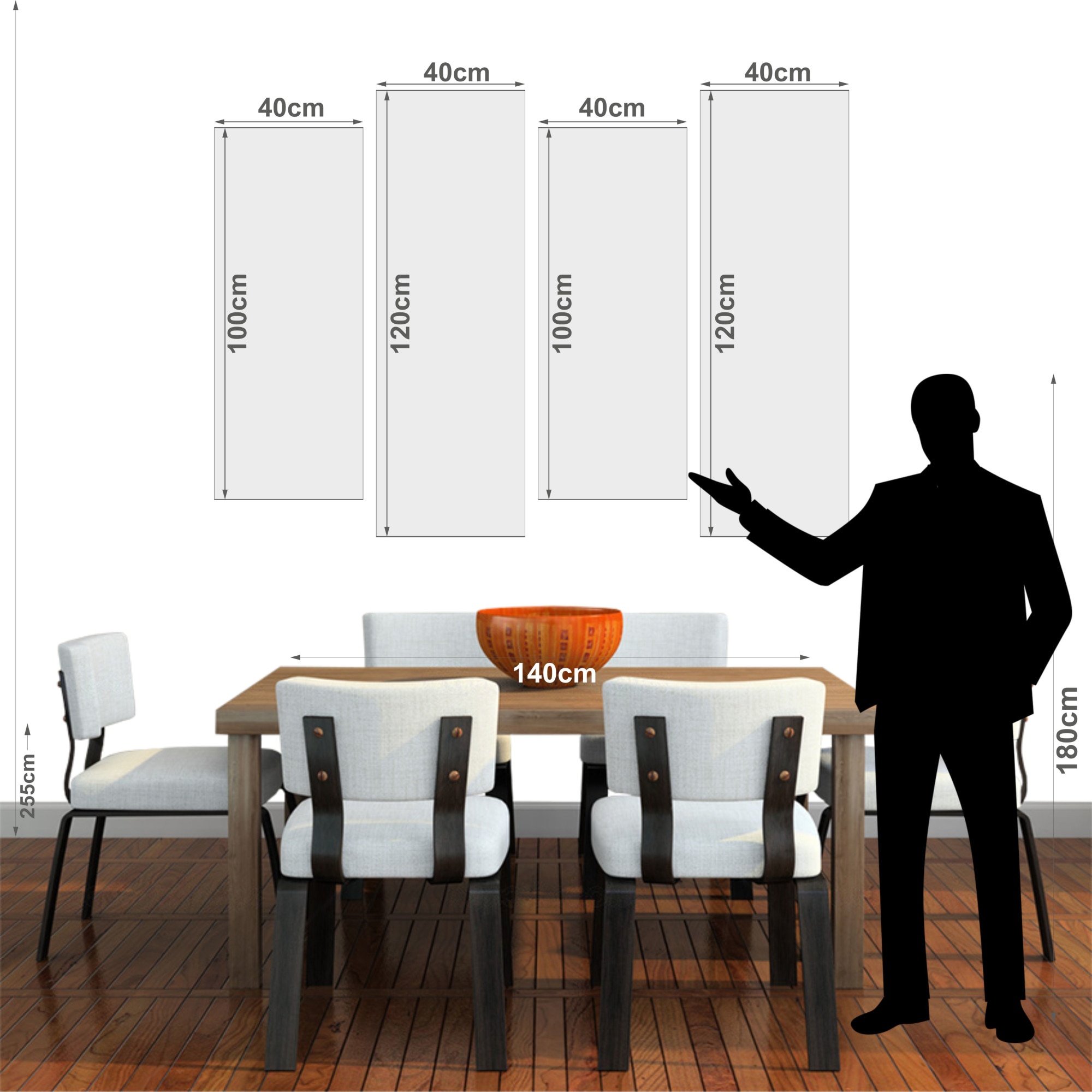 Set 4 Tablouri Multicanvas, Textura creativa a marmurei, incrustatie de ...