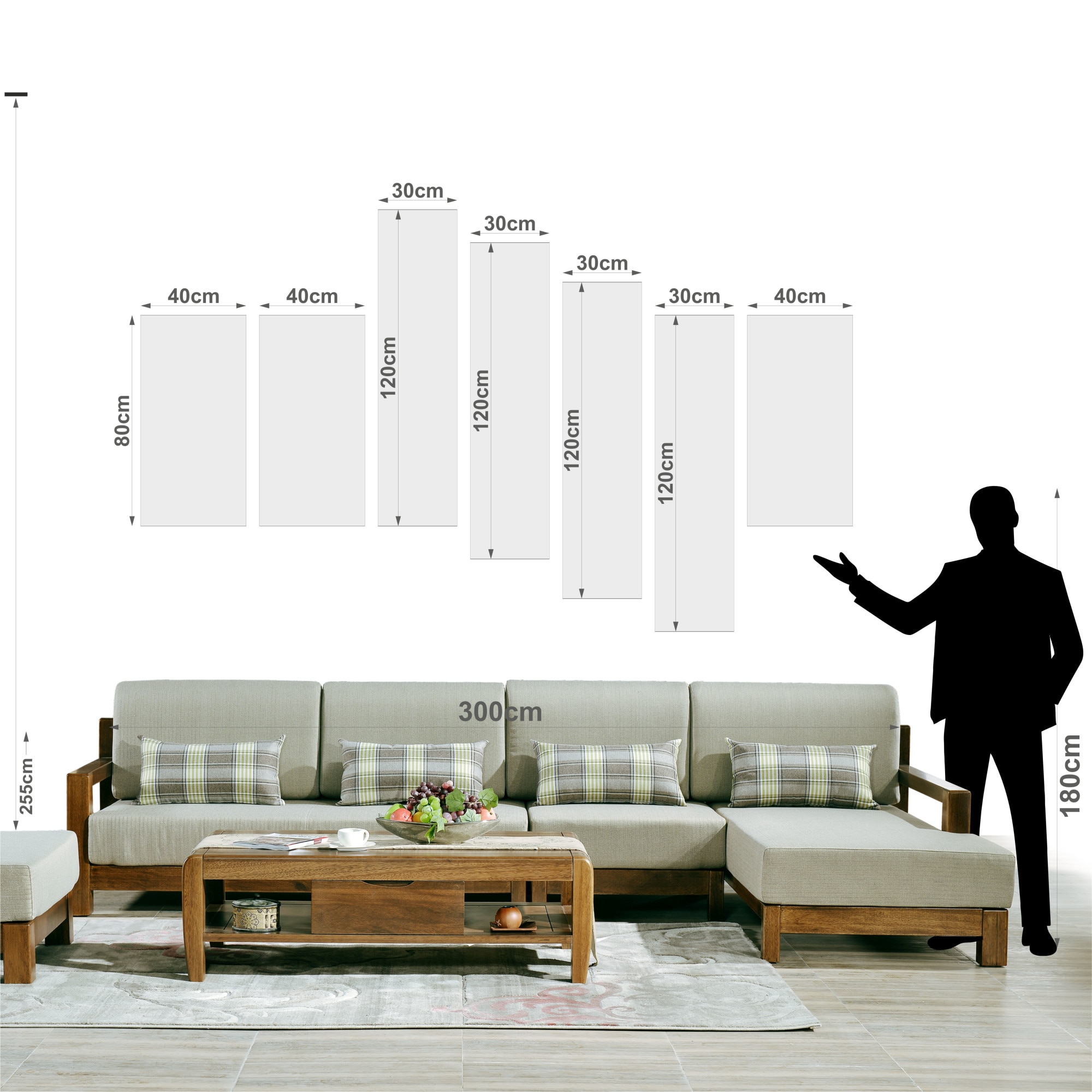 7 db-os Multicanvas festmény készlet, trópusi levelek 0848, UV nyomattal PREMIUM COTTON vászonra ...
