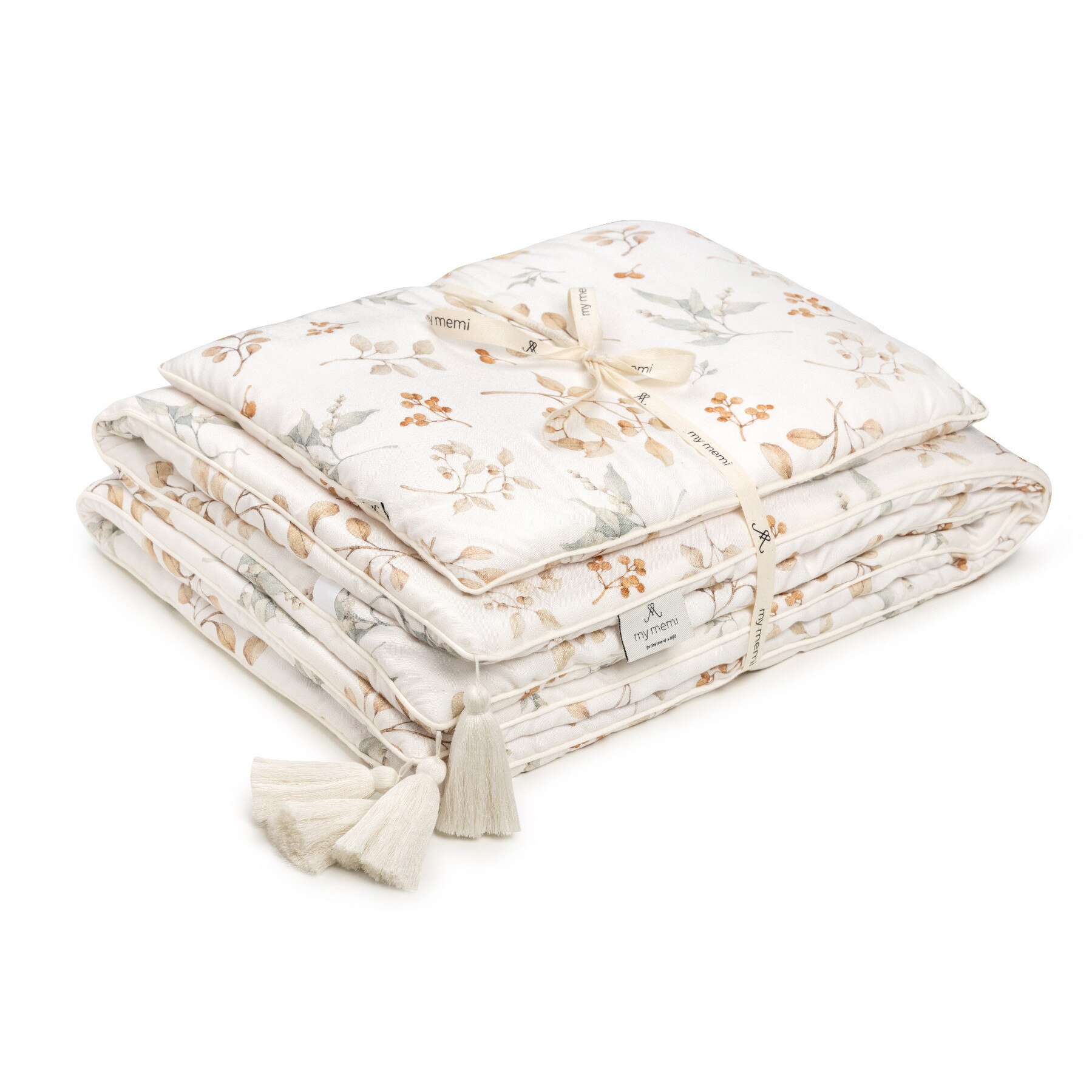 Set Plapuma si perna Nature, Bambus, 75x95 cm, Crem - eMAG.ro