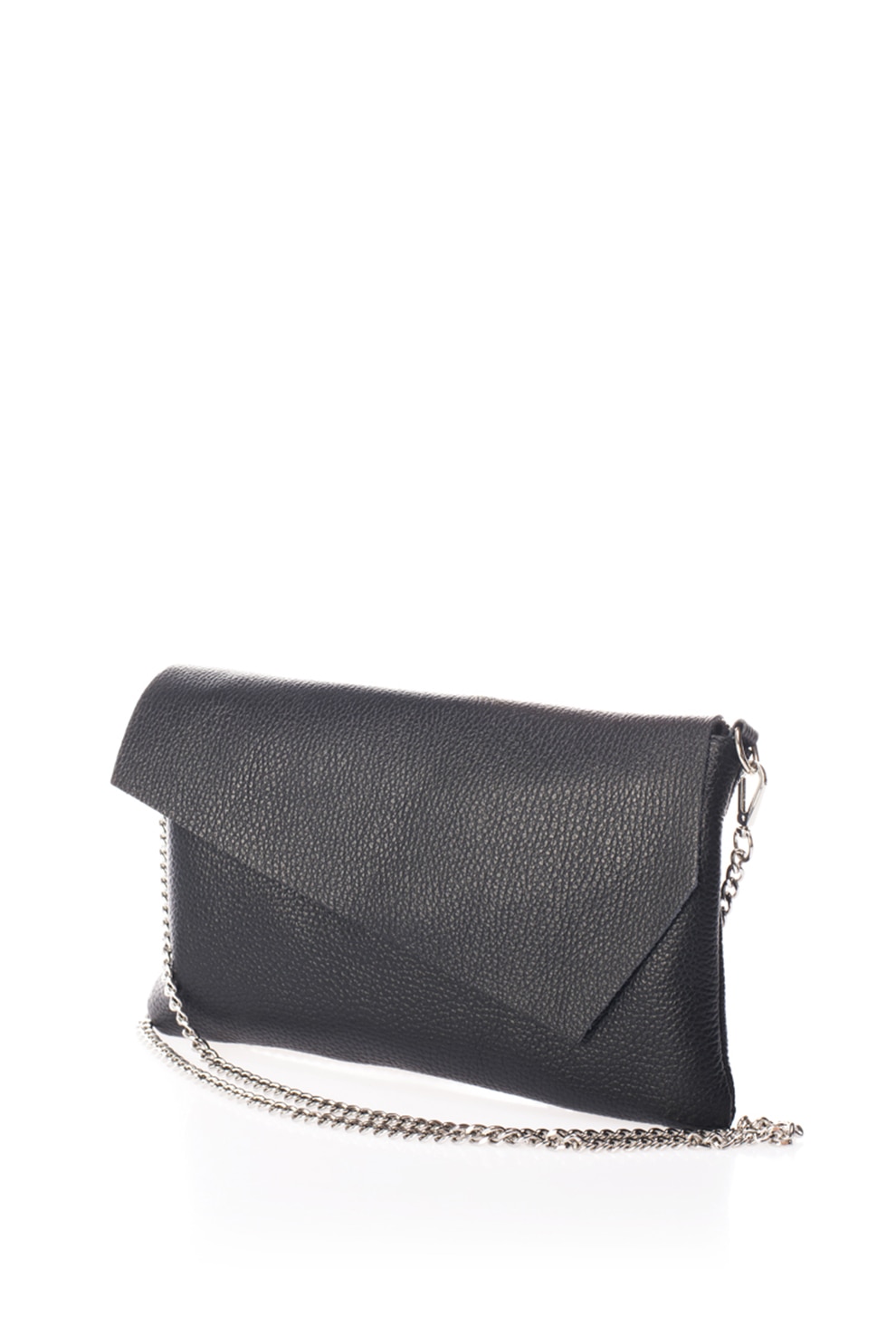 Massimo Castelli, Geanta crossbody din piele cu bareta din lant, Negru ...