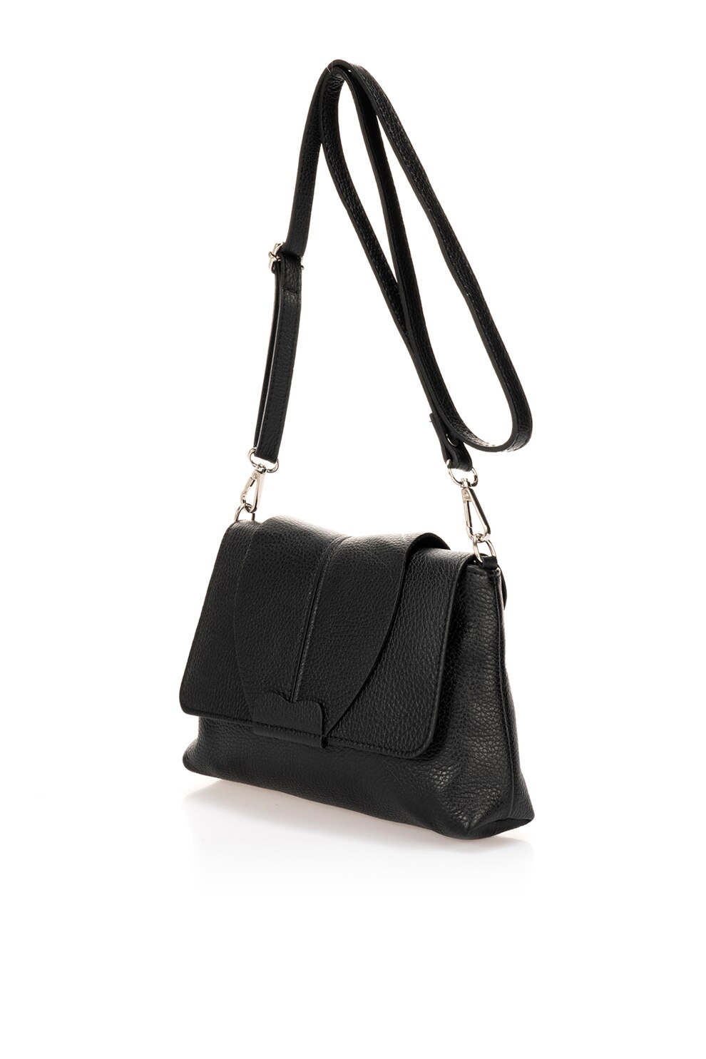 Massimo Castelli, Geanta crossbody de piele cu bareta detasabila, Negru ...