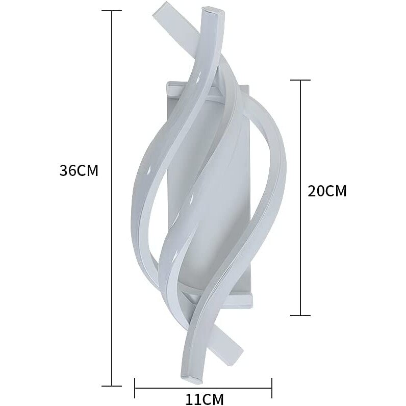 Lampa de perete cu LED twist, Aluminiu/Acril, LED, Alb - eMAG.ro