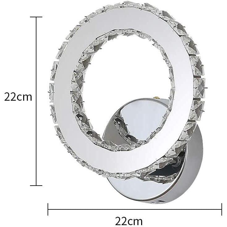 Aplica, Cristal/Inox, 16W, LED, Argintiu - eMAG.ro