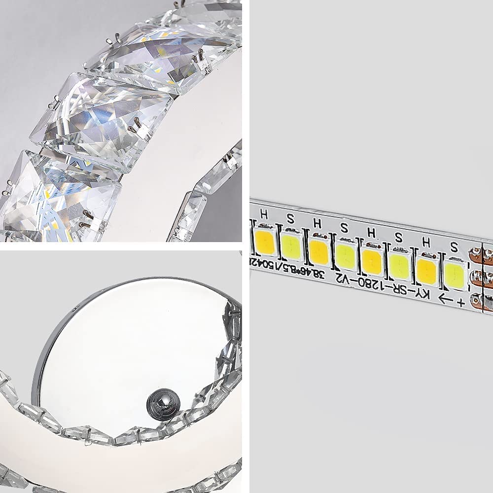 Aplica, Cristal/Inox, 16W, LED, Argintiu - eMAG.ro