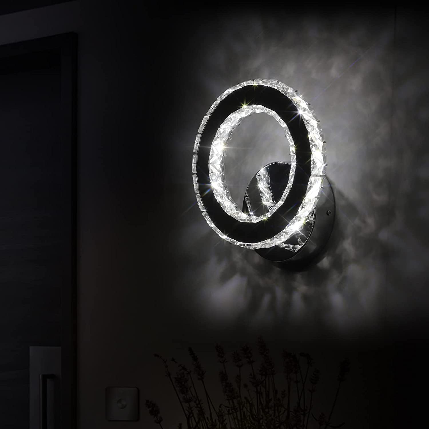 Aplica, Cristal/Inox, 16W, LED, Argintiu - eMAG.ro