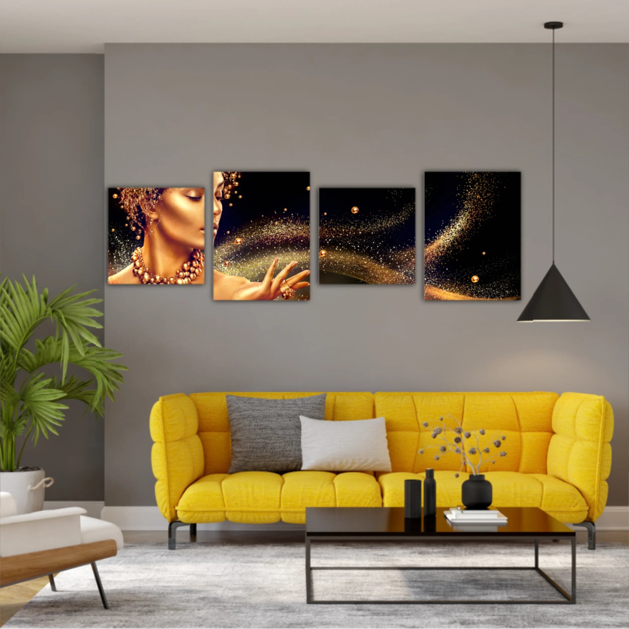 Set 4 Tablouri Multicanvas, Aurul si concursul de frumusete keynesian ...