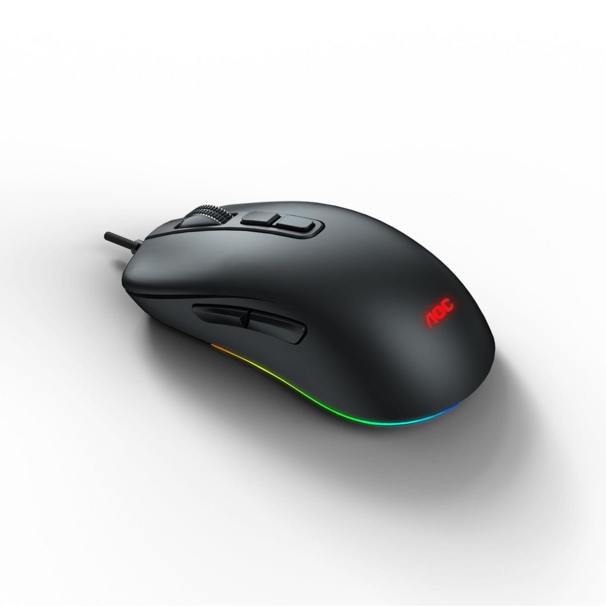 Mouse gaming cu fir Usb AOC, 6200 DPI, Negru - eMAG.ro