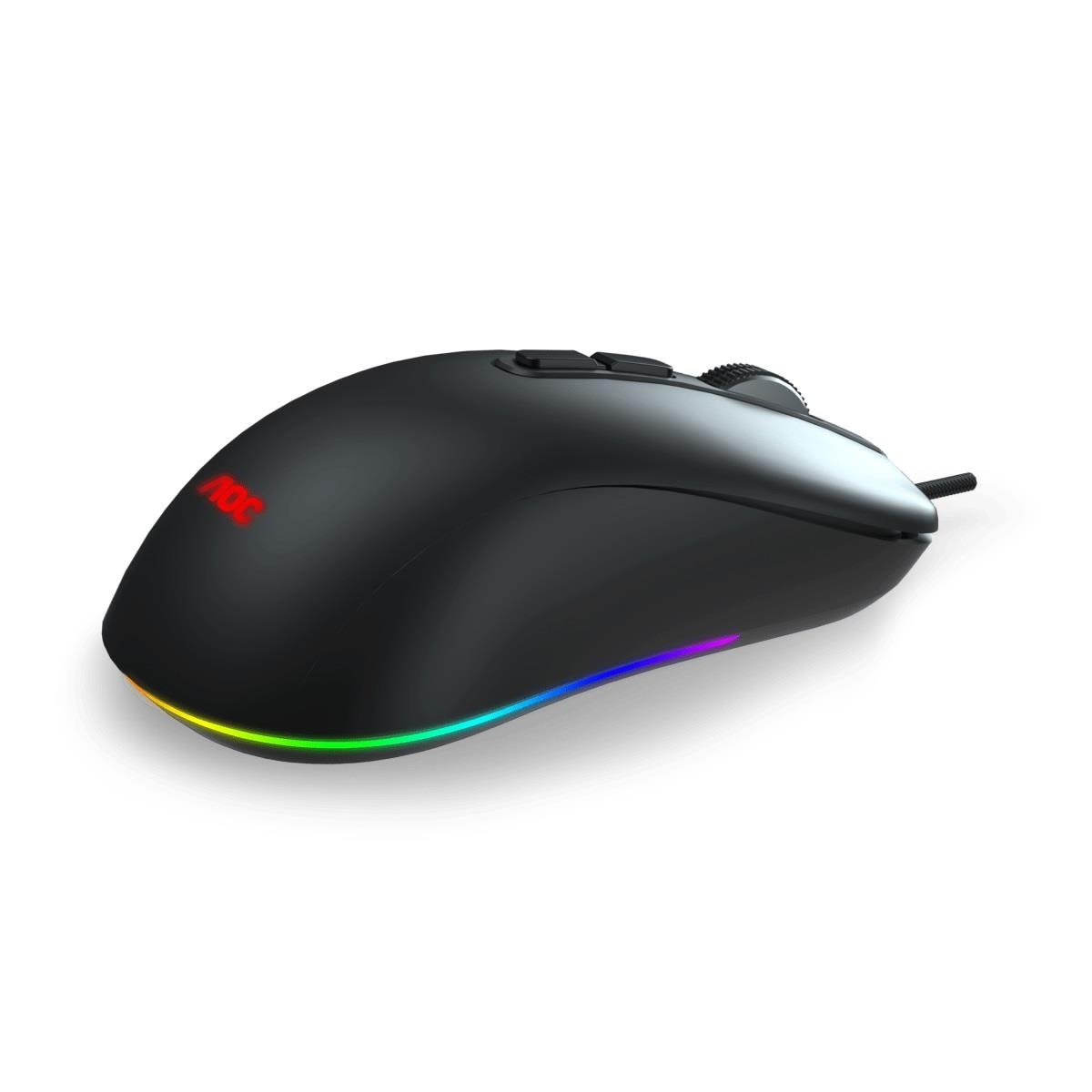 Mouse gaming cu fir Usb AOC, 6200 DPI, Negru - eMAG.ro