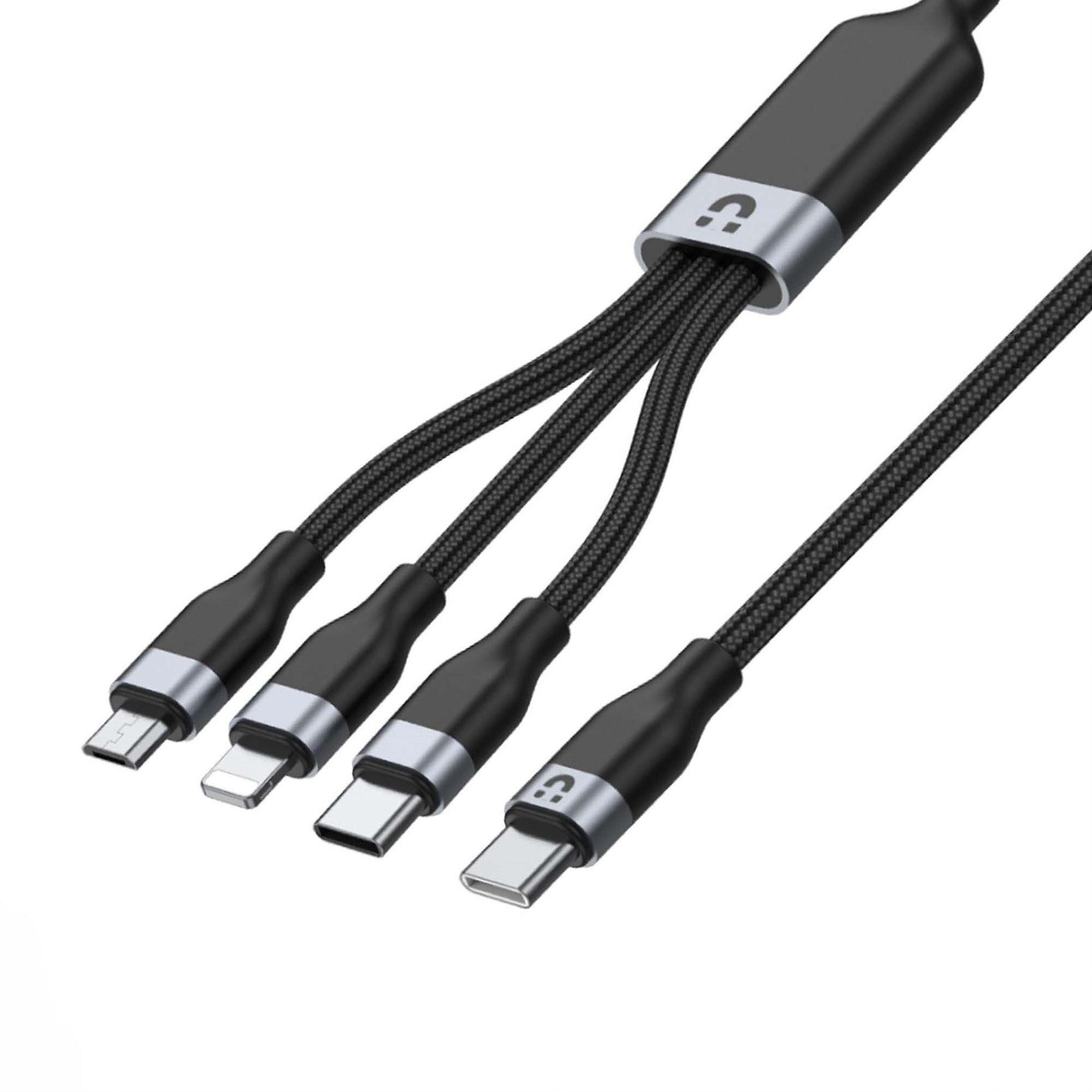 Cablu transfer date si incarcare 3in1, Unitek, C14101BK, USB-C 3.1 la tip Lightning/USB-C/Micro ...