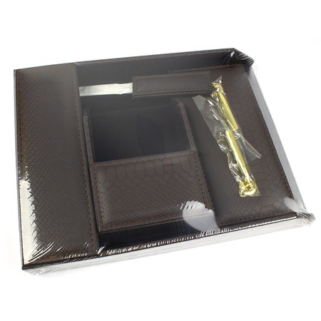 Set birou 7 piese imitatie piele: mapa birou(42*52 cm), suport stand 2 ...