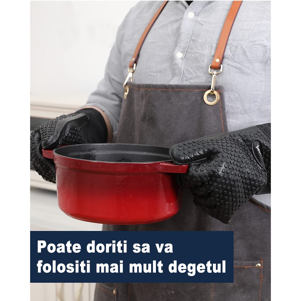 Manusi termorezistente pentru gratar si bucatarie, Amtok, antialunecare ...