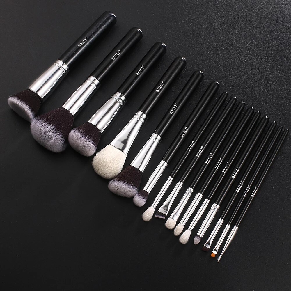 Set 15 Pensule Make-up BEILI, Negru - Classic - eMAG.ro