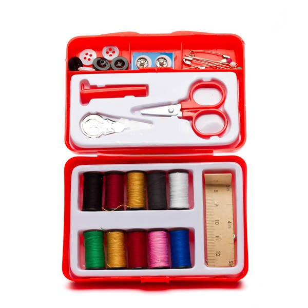 Set croitorie de calatorie 12x8cm, 25 accesorii de cusut - eMAG.ro