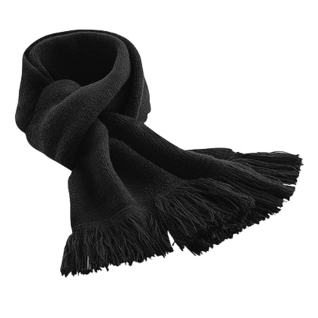 Fular Classic, suprafata dubla tricotata, negru - eMAG.ro