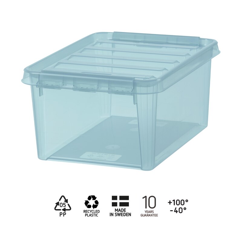 Cutie cu capac, SmartStore Colour10, Albastru, 34x25x16 cm - eMAG.ro