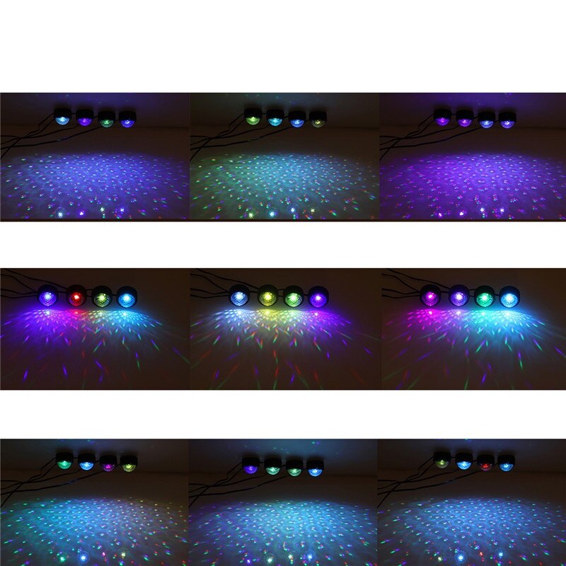 Set 4 Lumini Interior Auto A10 USB LED RGB Star Light - eMAG.ro