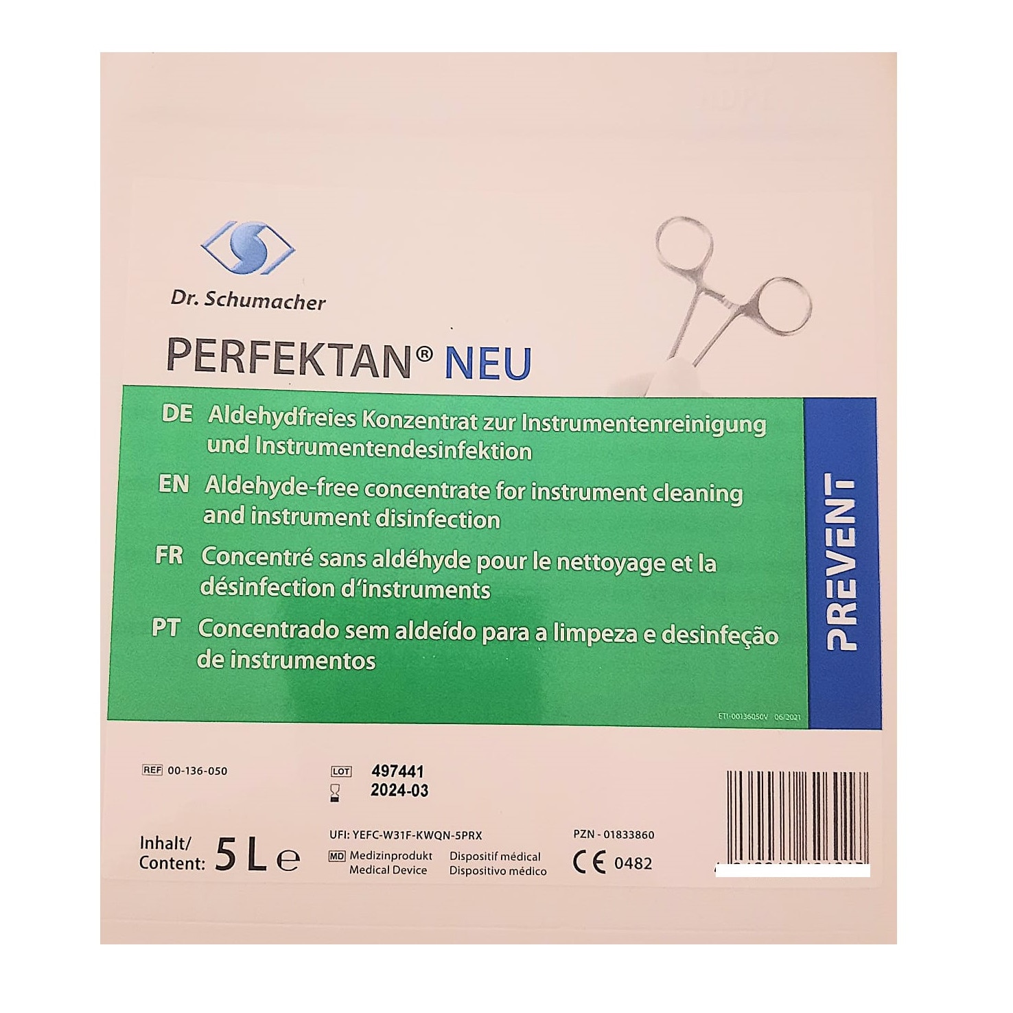Dezinfectant Instrumentar si Endoscoape, Perfektan Neu Dr Schumacher 5L ...