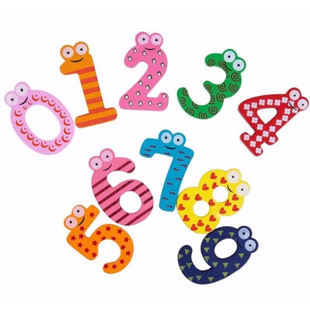 Set de Litere si Cifre, 26 litere + 10 cifre magnetice, colorate, din ...