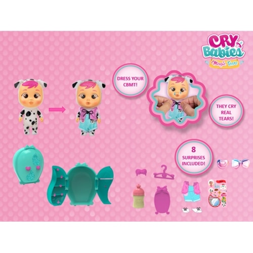 Papusa Mini Cry Babies IMC Dress we up 81970R Roz - eMAG.ro