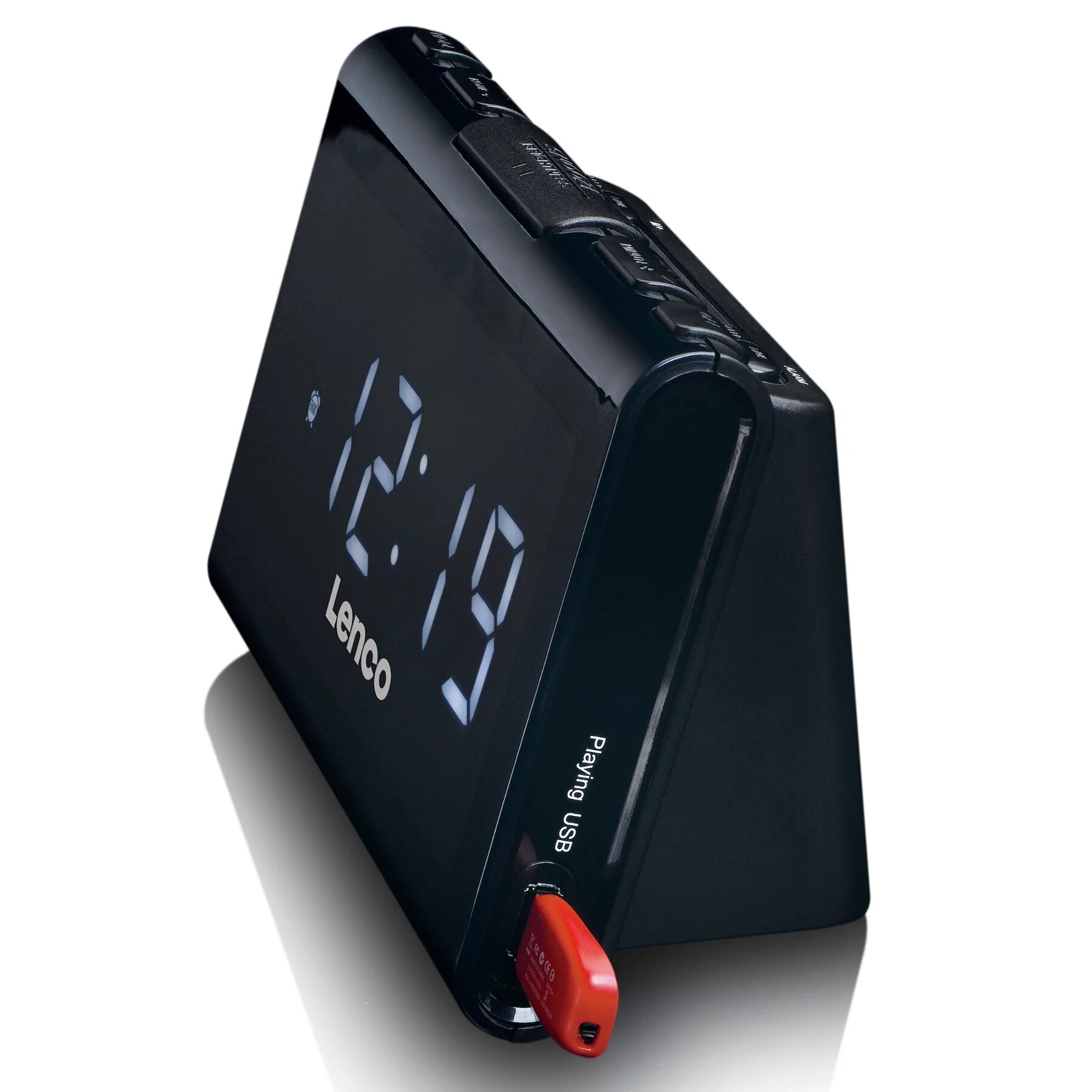 Radio cu ceas Lenco CR-525BK, FM, USB, Alarma, Alb - eMAG.ro