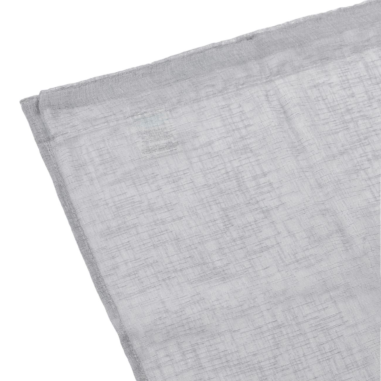 Perdea scurta, cu tresa, gri, poliester, 140 x 140cm - eMAG.ro