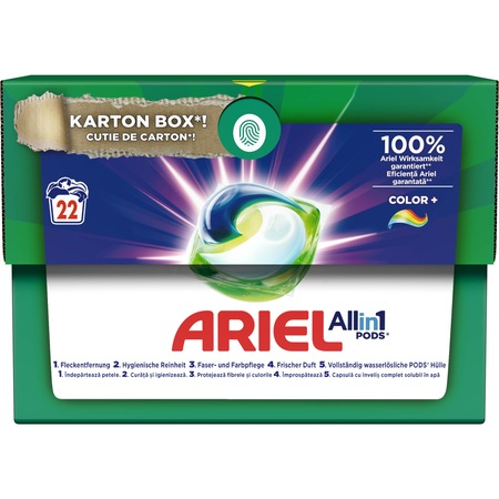 Detergent de rufe capsule Ariel All in One PODS Color+ 22 spalari - eMAG.ro