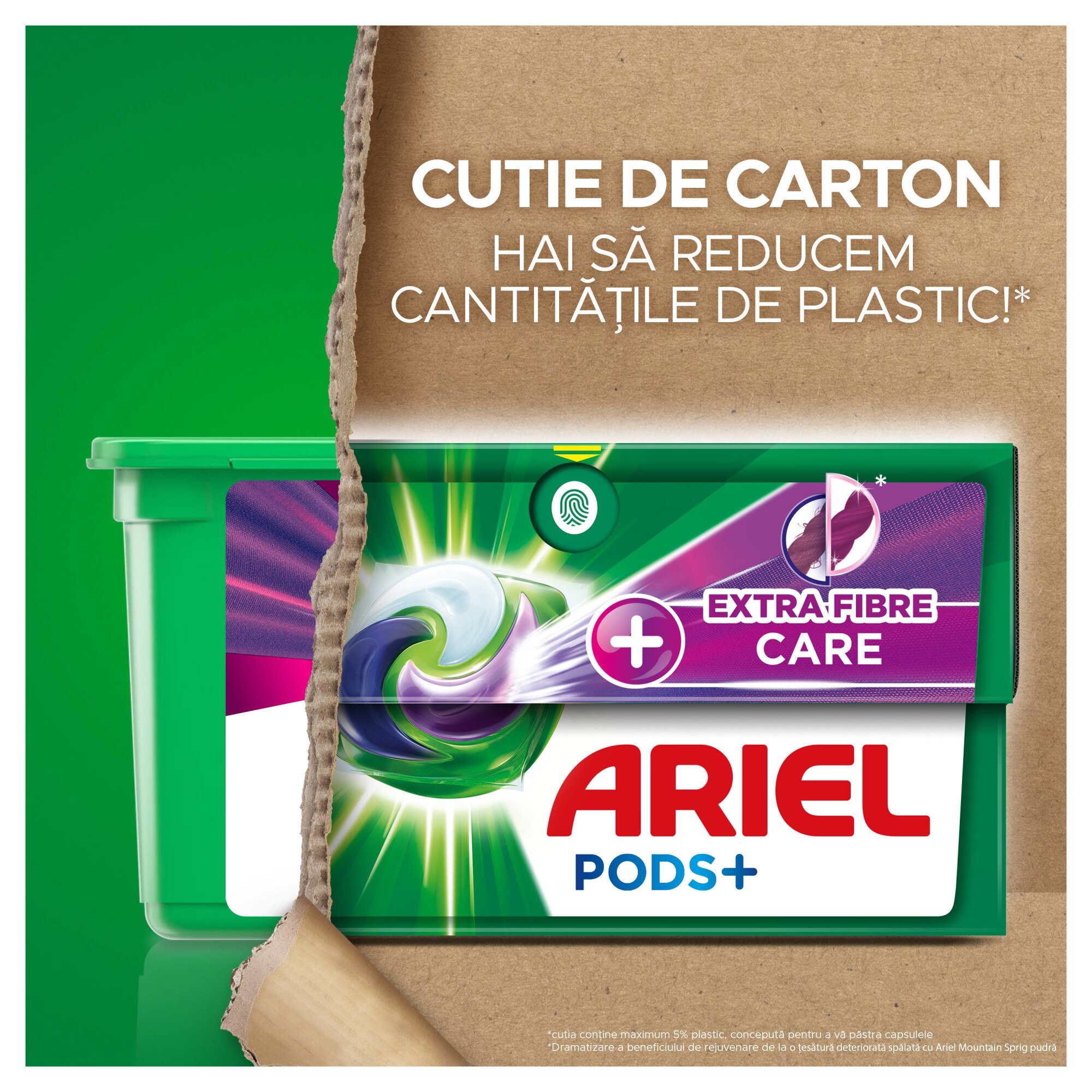 Detergent de rufe capsule Ariel PODS+ Extra Fiber Care, 30 spălări ...