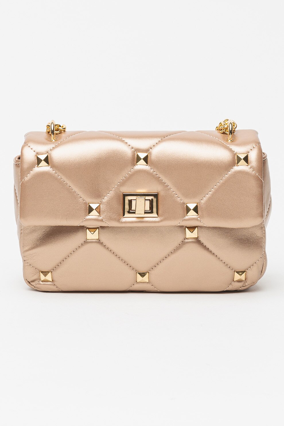 Francesca Rossi, Geanta crossbody matlasata cu tinte, Auriu - eMAG.ro