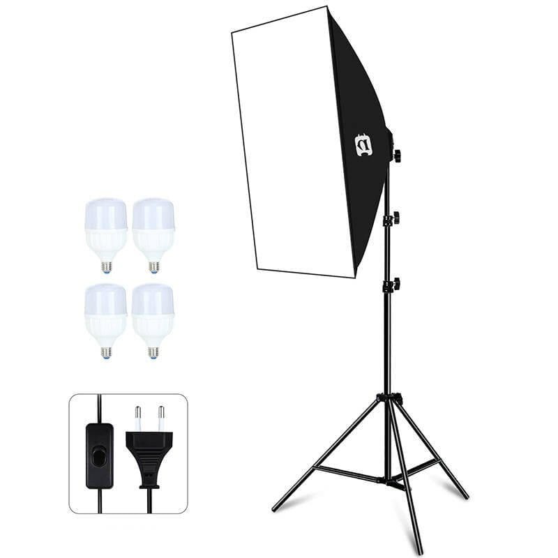 Trepied LED, Puluz, 4 LED, Negru, 50 x 70 cm - eMAG.ro