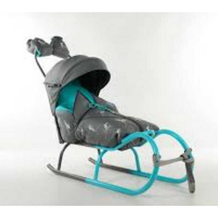 Saniuta Sprint cu copertina si saculet imblanit Blue - eMAG.ro