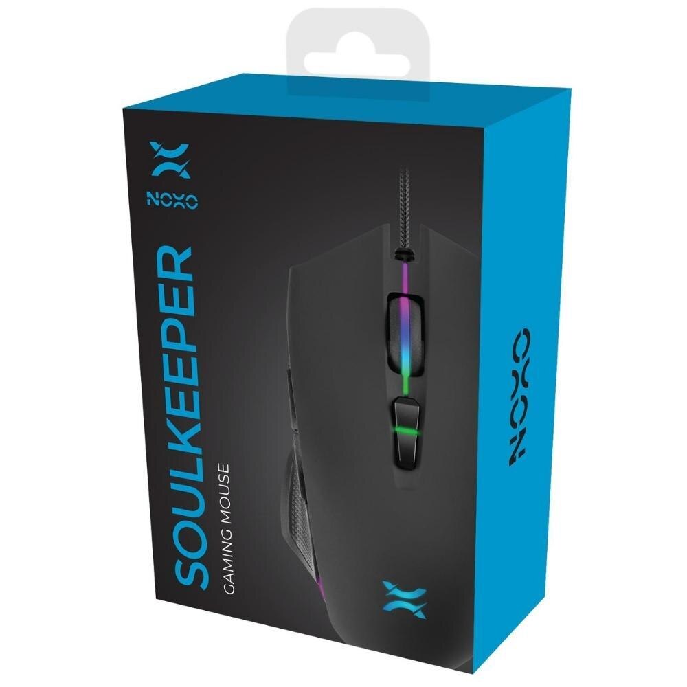 Mouse gaming cu fir Usb NOXO, 6400 DPI, iluminare de fundal, Negru ...