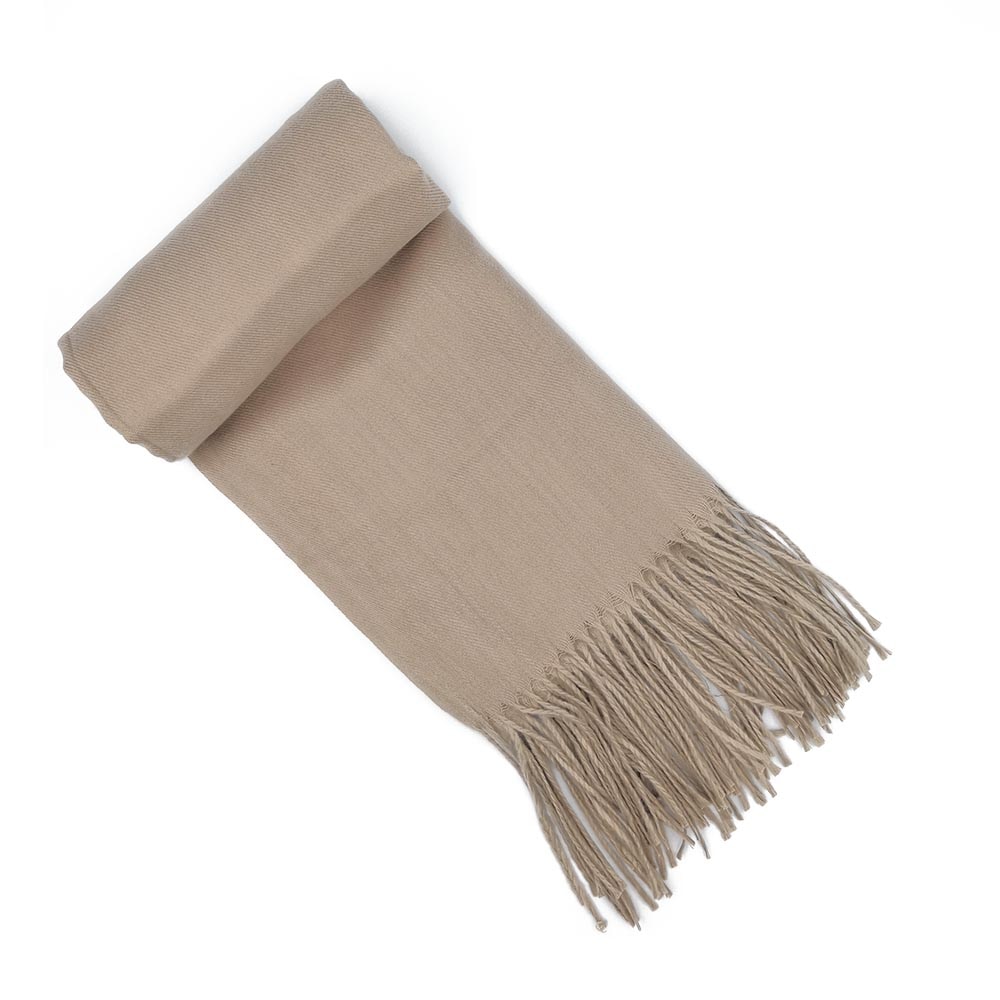 Fular elegant, Onore, bej, 202 x 71 cm, casmir, model uni - eMAG.ro