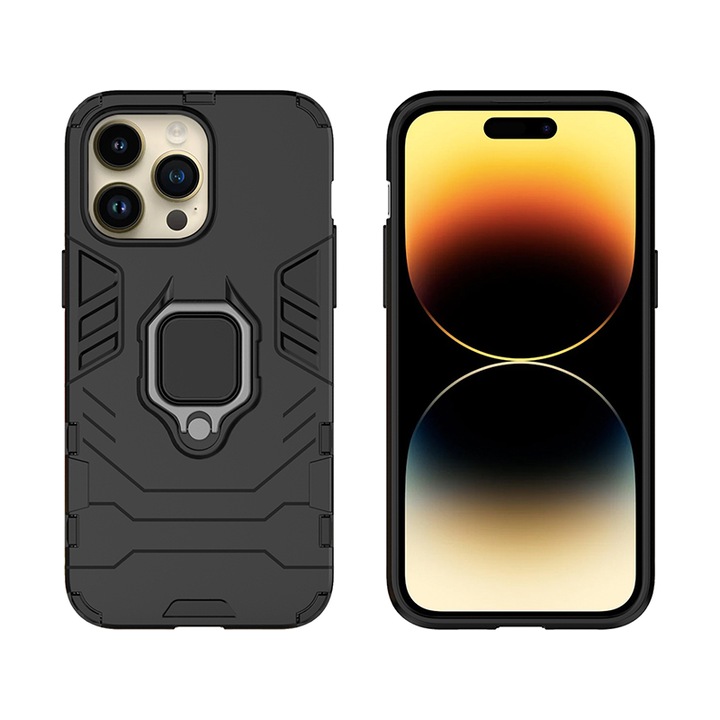 Калъф Optim Solution за Apple Iphone 15 Pro Max, армейска защита, хибридна броня, удароустойчива ...