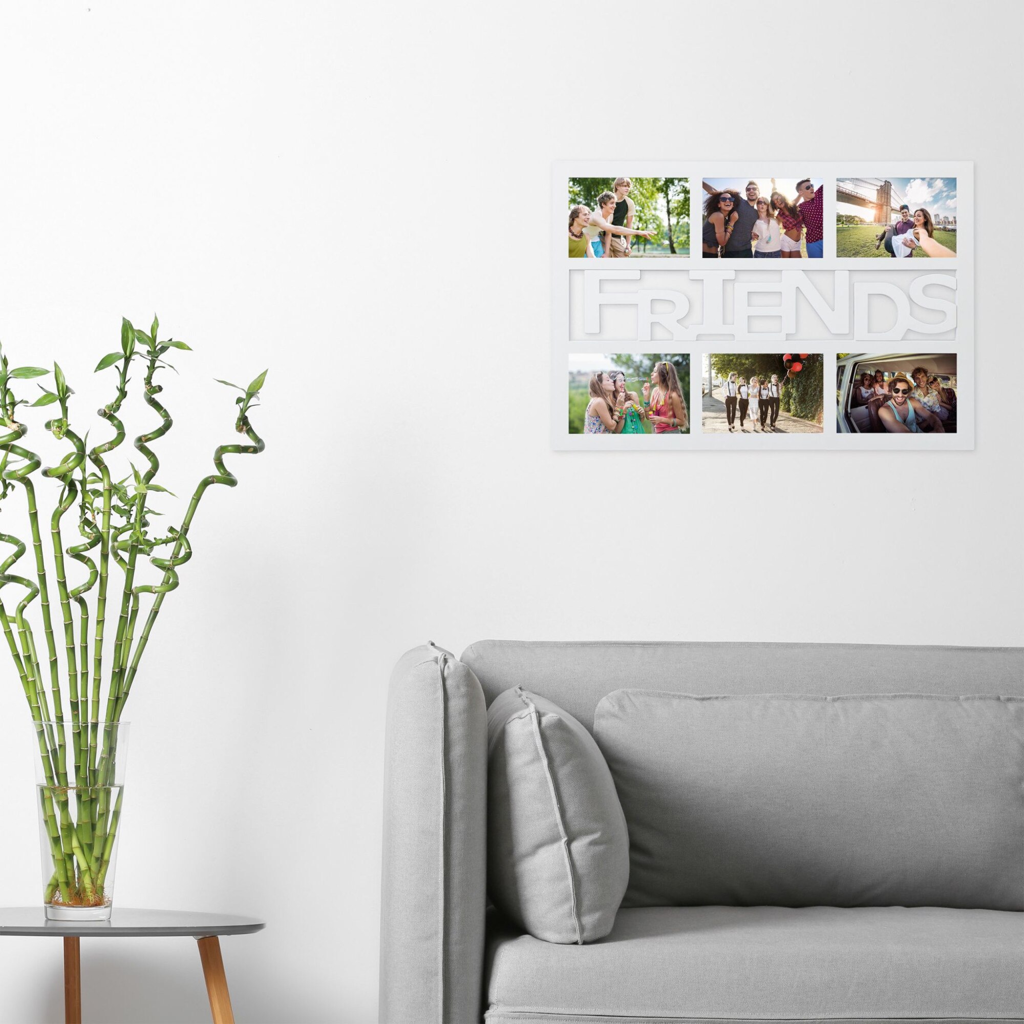 Colaj rama foto pentru 6 poze cu dimensiunea 10 x 15, Friends, alb ...