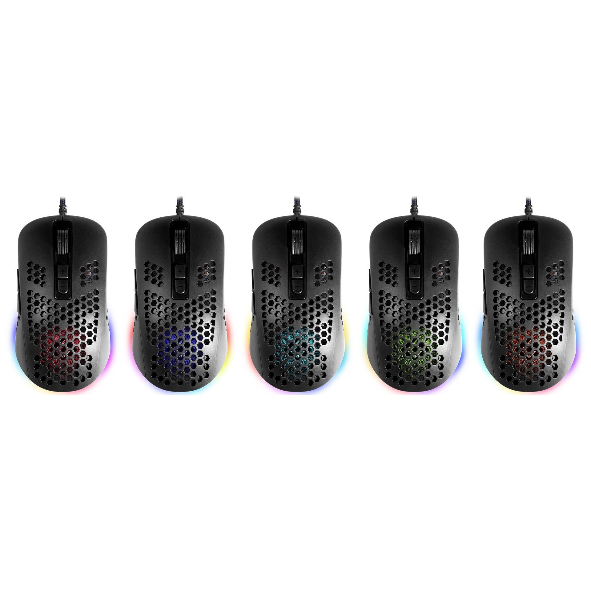 Mouse de gaming cu fir Usb Defender, 12800 DPI, Negru - eMAG.ro
