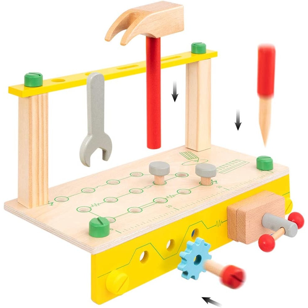 Atelier de Lucru din Lemn Natural cu Unelte si Accesorii, 41 CM ...