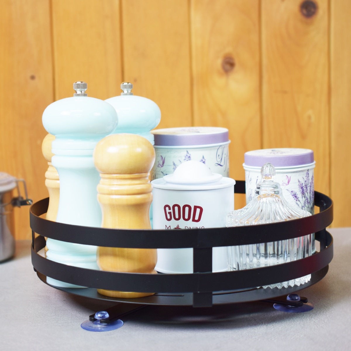 Raft metalic, rotativ, Naimeed D4430, Negru, Diametru 26cm - eMAG.ro