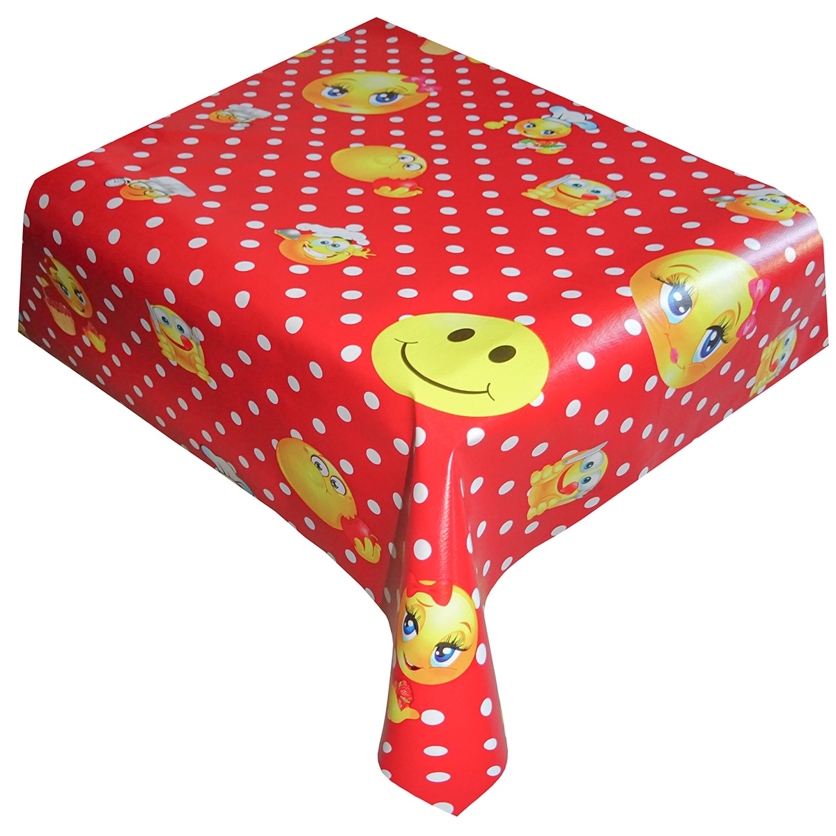 Fata de masa tip musama ND, 200x140 cm, pvc pe textil, decor Smileys ...