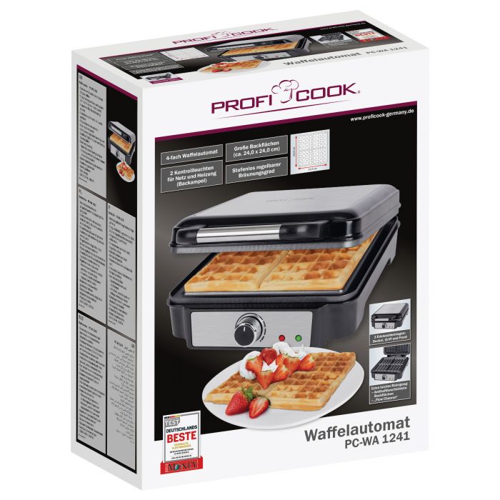 Aparat de preparat gofre/vafe Proficook, PC-WA1241 , suprafata mare de ...