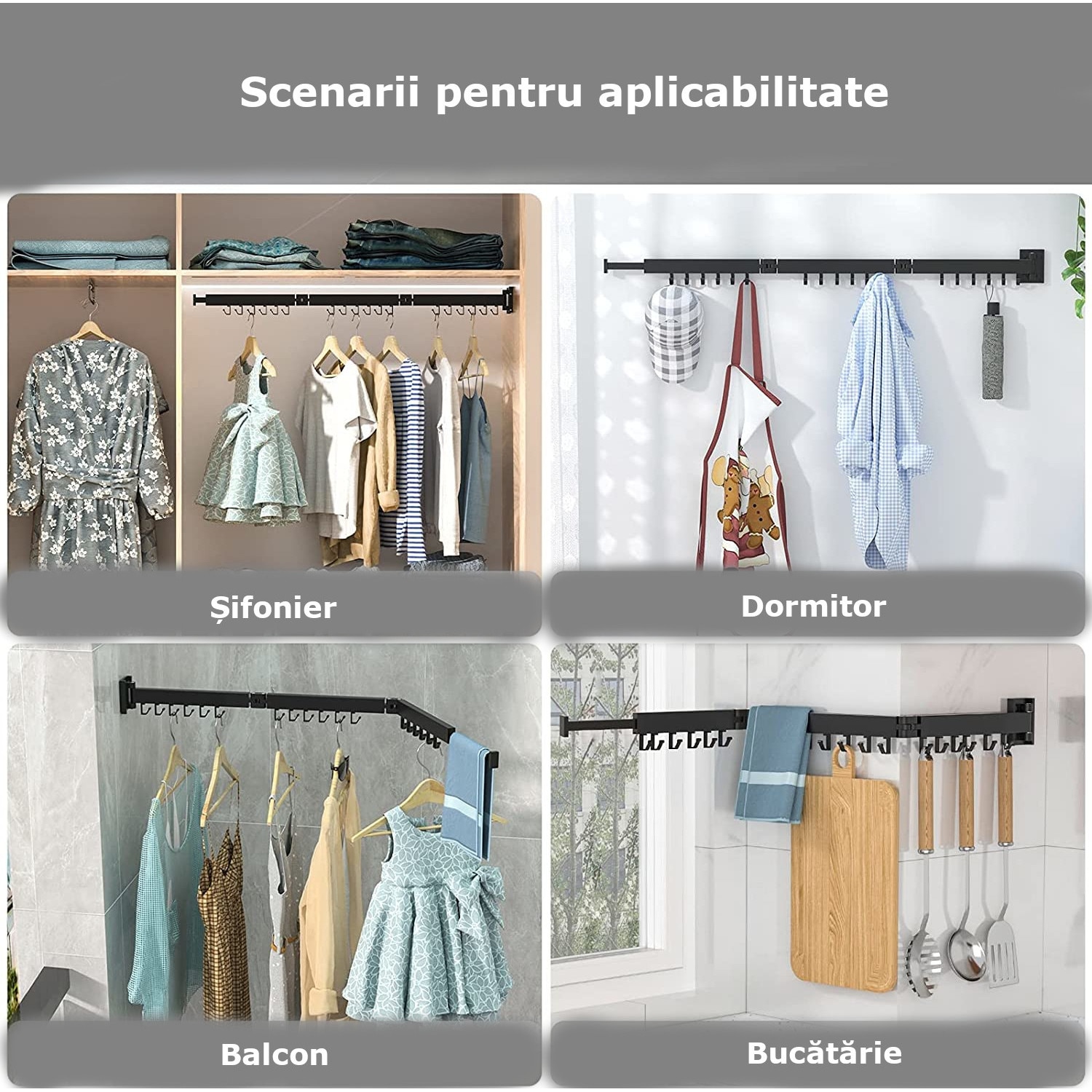 Suport pentru umerase, haine, stender, pentru spatiu organziat ...